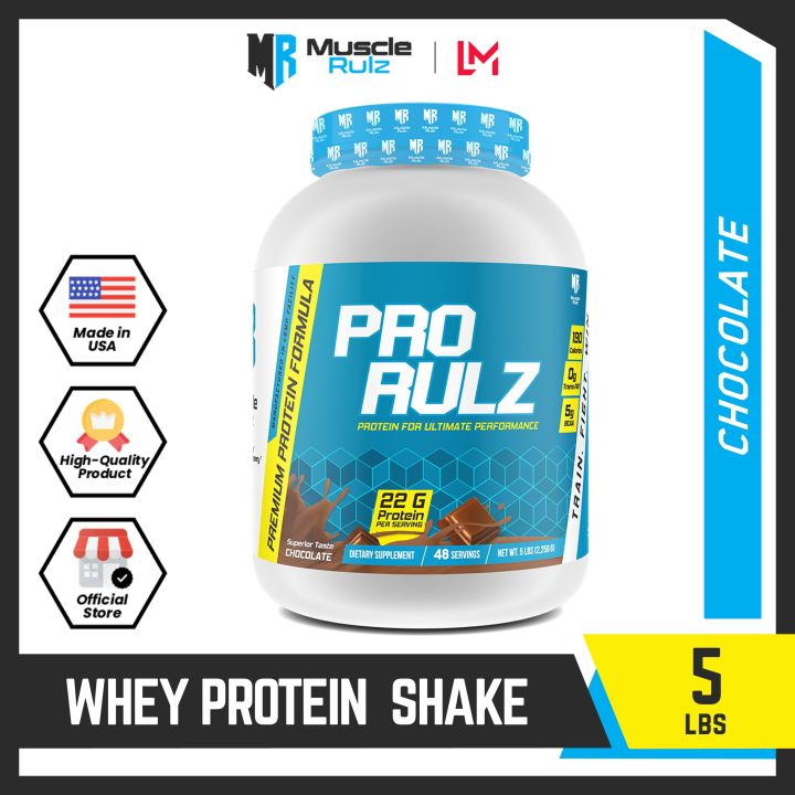 Muscle Rulz Pro Rulz Premium Multi-Protein Formula - 5lbs Chocolate ...