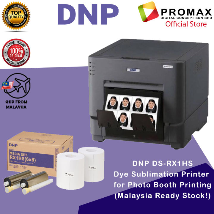 DNP DS-RX1HS Printer + FREE 700 Photos and Ink Dye Sublimation Printer for Photo Booth Printing ...