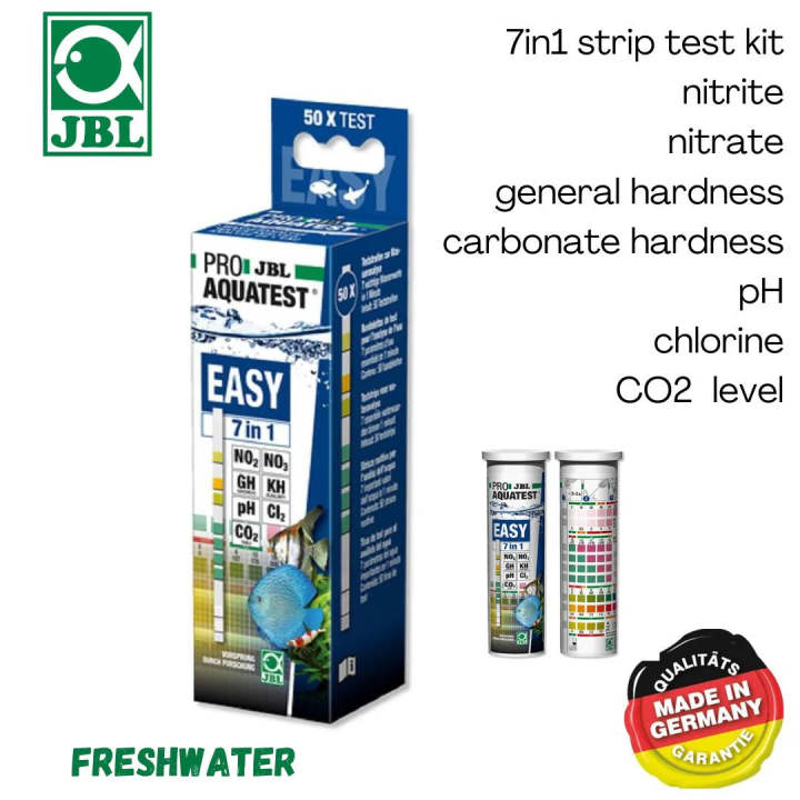 JBL ProAquaTest Easy 7-in-1 Aquarium Water Quality Test Strips Kit ...