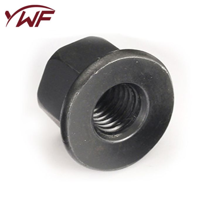 Black Flanged Nuts M8 M10 M12 M14 M16 M18 M20 M22 M24 Hex With Collar ...