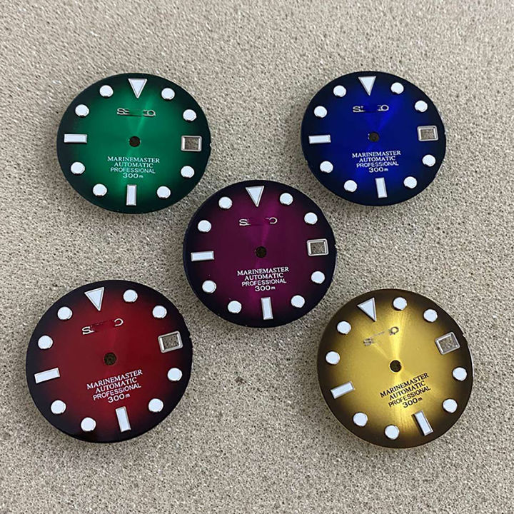 Sun Pattern Modified Dial Watch Replacement Dial 28.5MM Green Luminous ...