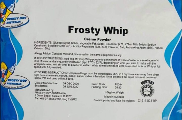 Frosty Whip 1kg Whipping Cream Powder | Lazada PH