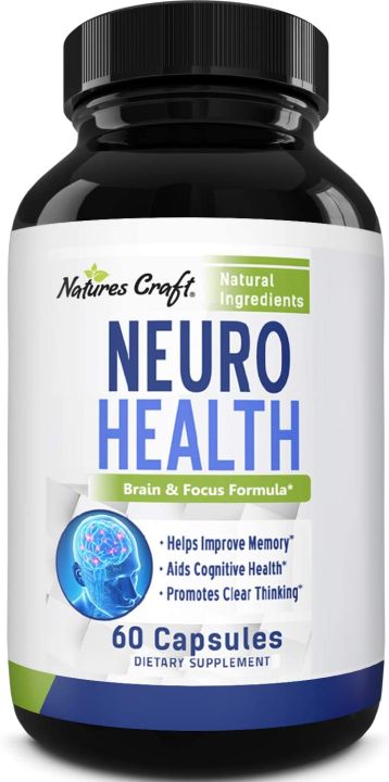 Nature's Craft Neuro Health Brain & Focus Formula Dietary Supplement 60 ...