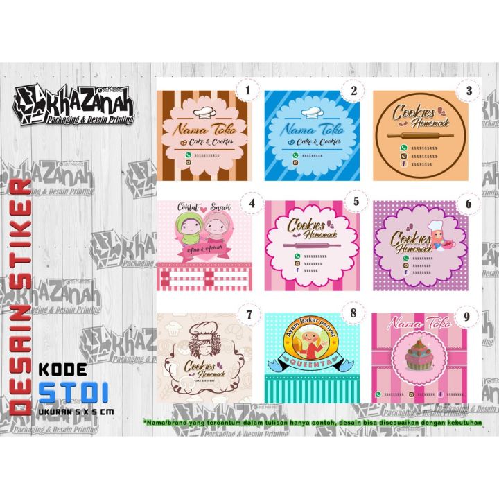 STICKER LABEL MAKANAN CUSTOM | Lazada Indonesia