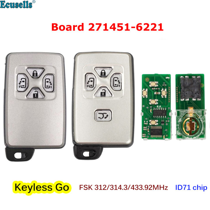 oibwye Smart Keyless Go Remote Key Fob FSK 312MHz 314.3MHz 433.92MHz ...