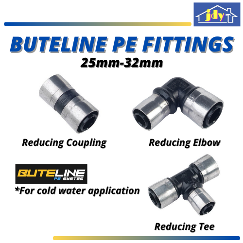 Buteline PE Fitting Reducing Coupling Reducing Elbow Reducing Tee 25mm ...