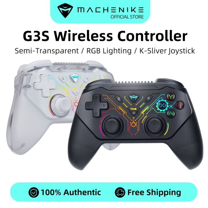 Machenike G3S Wireless Gamepad Controller Translucent Shell PS-like ...