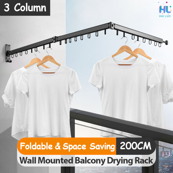 In stockclothes drying rack/Balcony Wall Mounted Retractable Foldable ...