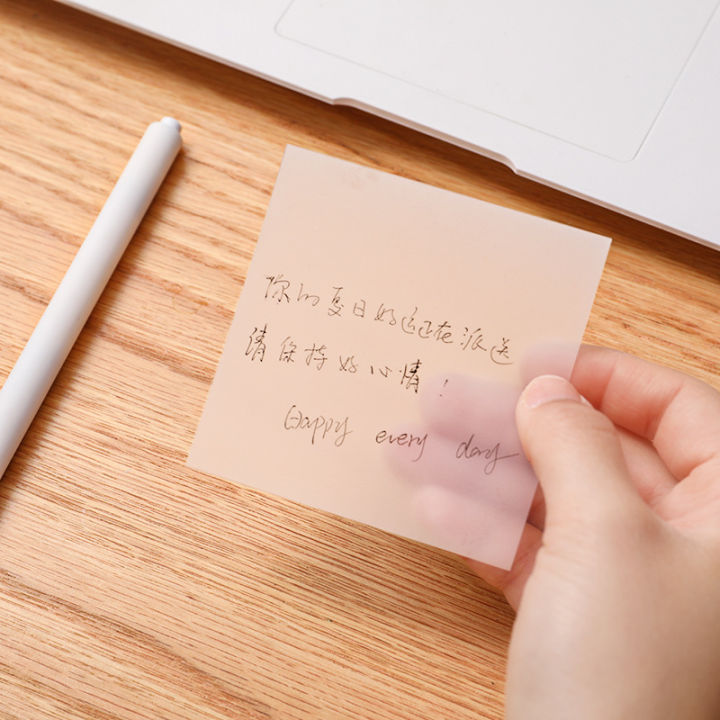 Transparent post-it notes students pet waterproof message notes ins ...
