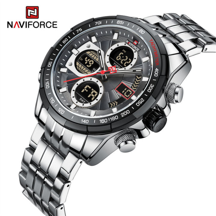 Naviforce Watches For Man Waterproof Fashion Sport Mens LED Digital ...