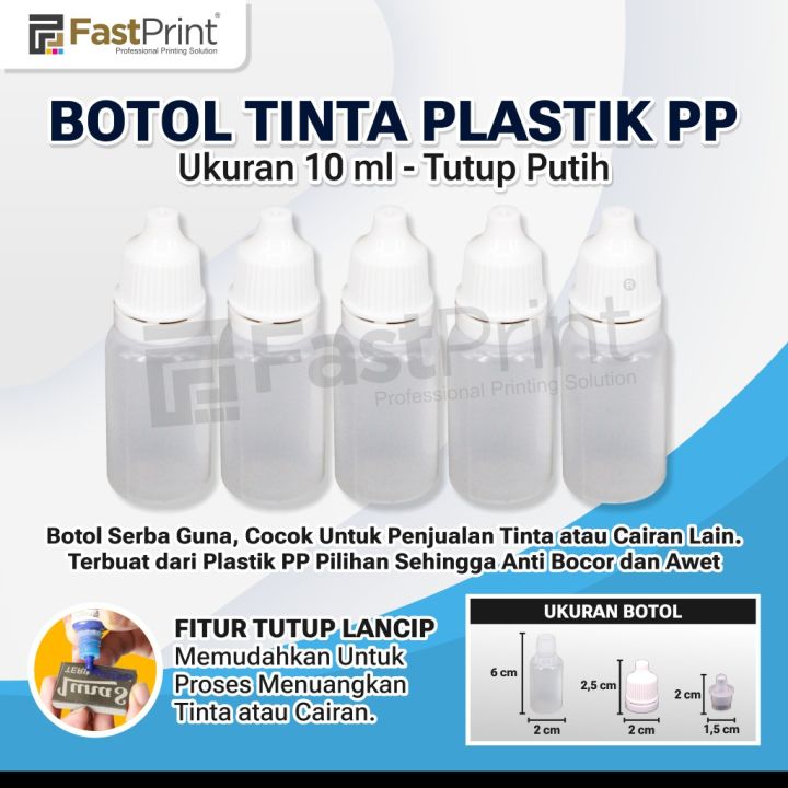 Botol Tinta Plastik PP Tutup Putih 10 ML | Lazada Indonesia