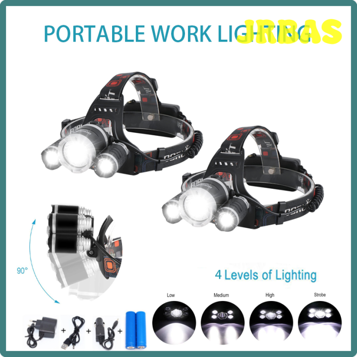 JRBAS 4Modes 5LED Light Source Headlight Soft Headlight with Spotlight ...