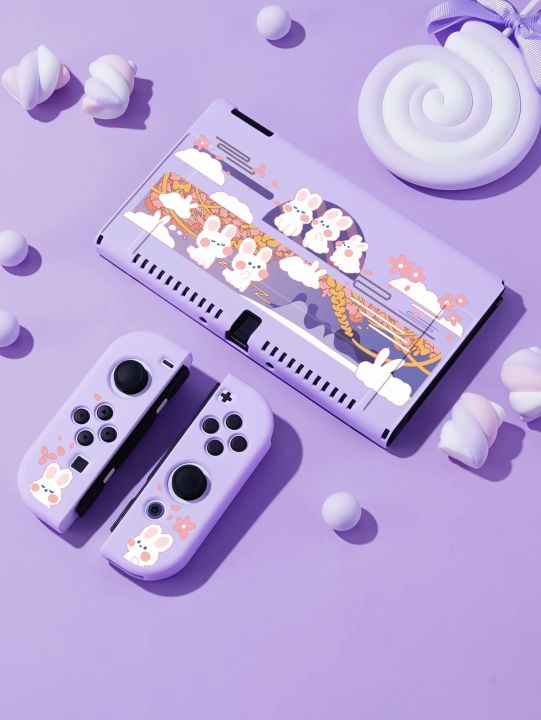 DEBHR Protector Case for Nintendo Switch OLED, NS Game Accessories,Handheld Separable Shell for ...