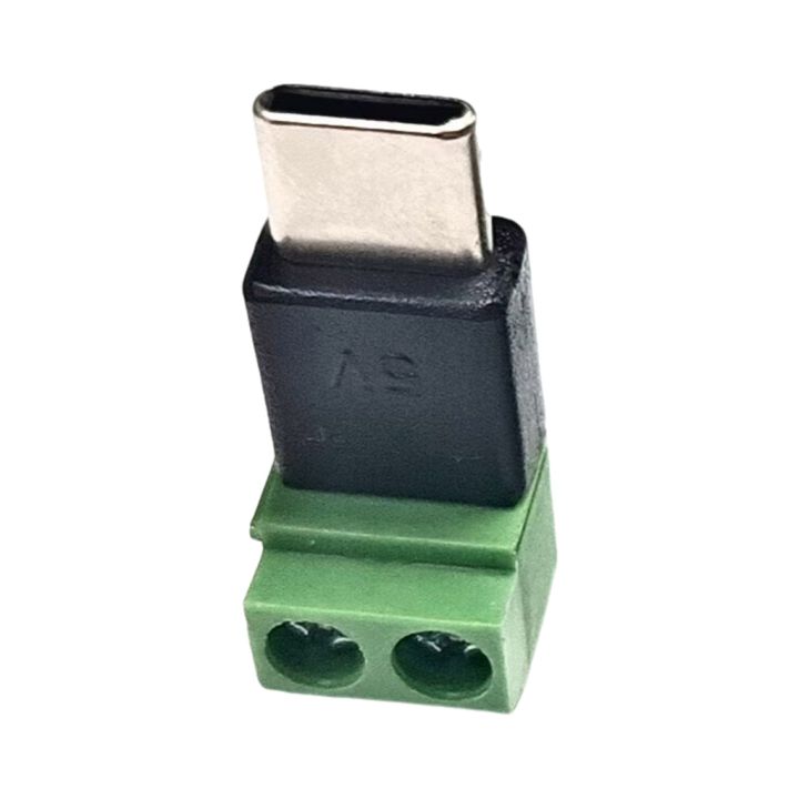 5V Type C to 2 Pin Solderless Adapter USB C to Screw Terminal Adapter ...