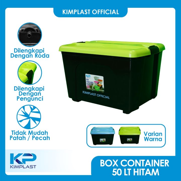 KIMPLAST Box Container 50 Liter Hitam | Lazada Indonesia