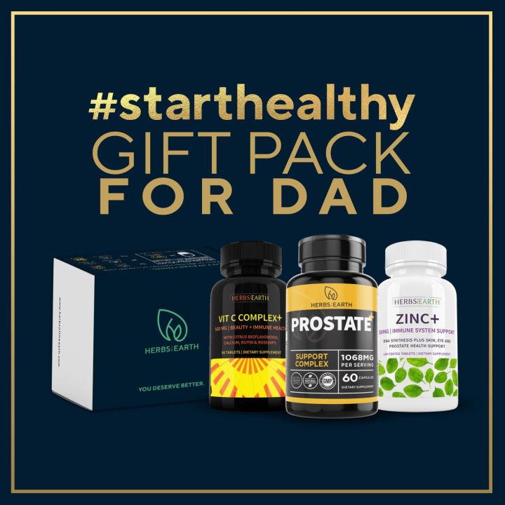 For Dad Gift Pack 1 - Vitamin C 500mg Prostate+ and Zinc+ from Herbs of ...