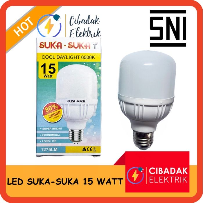 LAMPU BOHLAM LED BULB 15 WATT SUKA SUKA / LED BULB 15W / LED TBULB ...