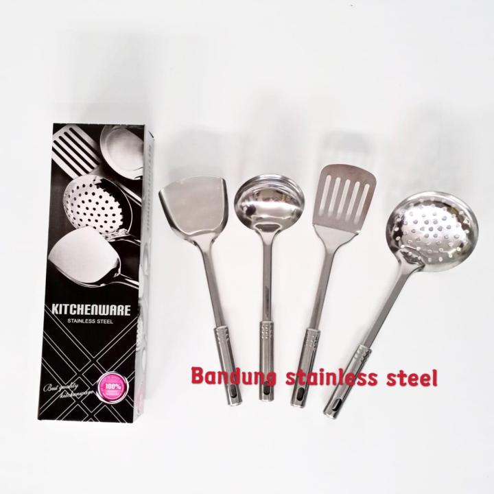 1 set 4pcs alat masak susuk centong spatula sodet sutil irus skimmer ...