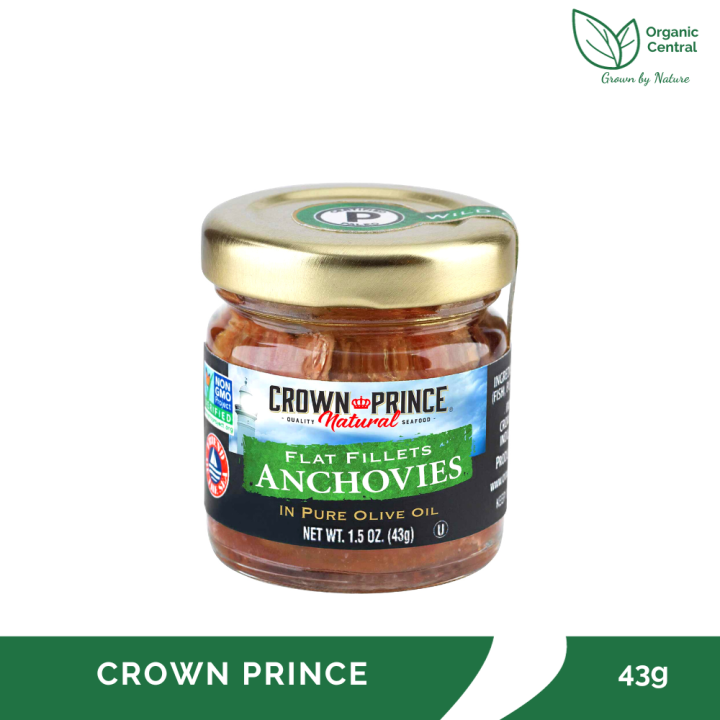 Crown Prince Natural Flat Anchovies Fillets In Pure Olive Oil 43g ...