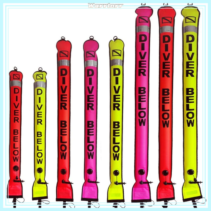 Warriorr DIVING SMB 1.2M 1.5M 1.8M Buoy Colorful Visibility Safety ...