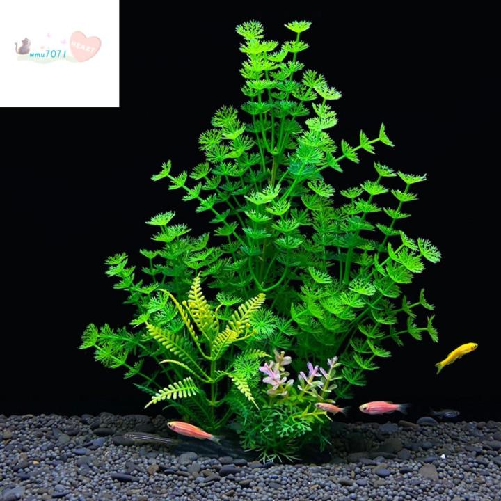 WMU7071 Fake Aquatic Plants Green/Red Plastic Underwater Plants Fake ...