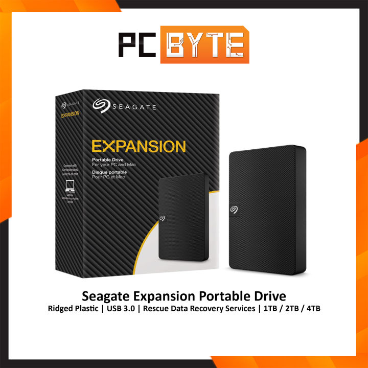 Seagate Expansion Portable Drive (Ridged Plastic | USB 3.0 | Rescue ...