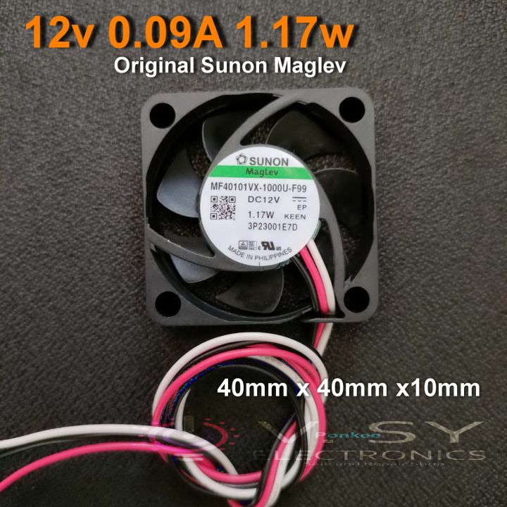 Original Sunon Mini 40mm x 40mm x 10mm 12v 0.09a 1.17w High Quality ...