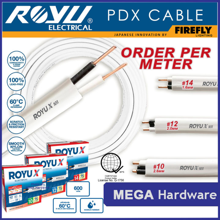 ROYU ROYUX PDX Wire / Duplex Solid Wire / Dual Flat Wire # 10 12 14 ...