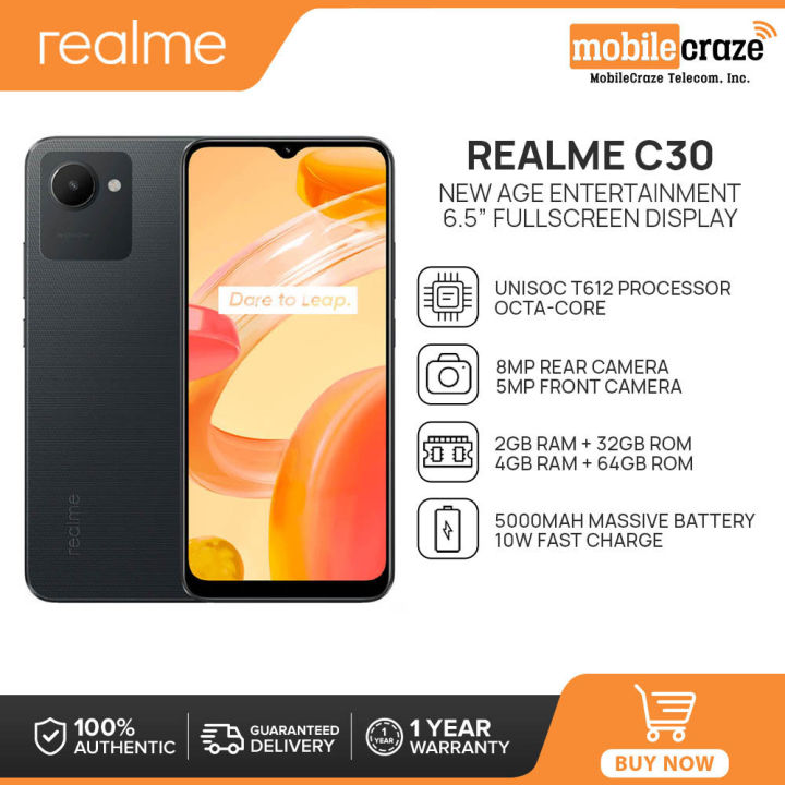 Realme C30 Cellphone | 2GB+32GB / 4GB+64GB | 6.5'' Fullscreen Display ...