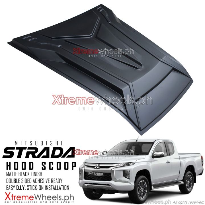 Strada GLX GLS ATHLETE 2019-2023 Matte Black Slim hood Scoop Thailand Made ( strada accessories ...