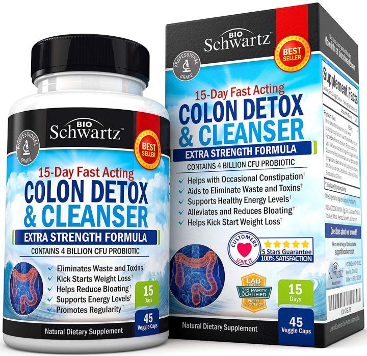 Bio Schwartz 15-Day Fast.Acting Colon Detox & Cleanser Extra Strength ...
