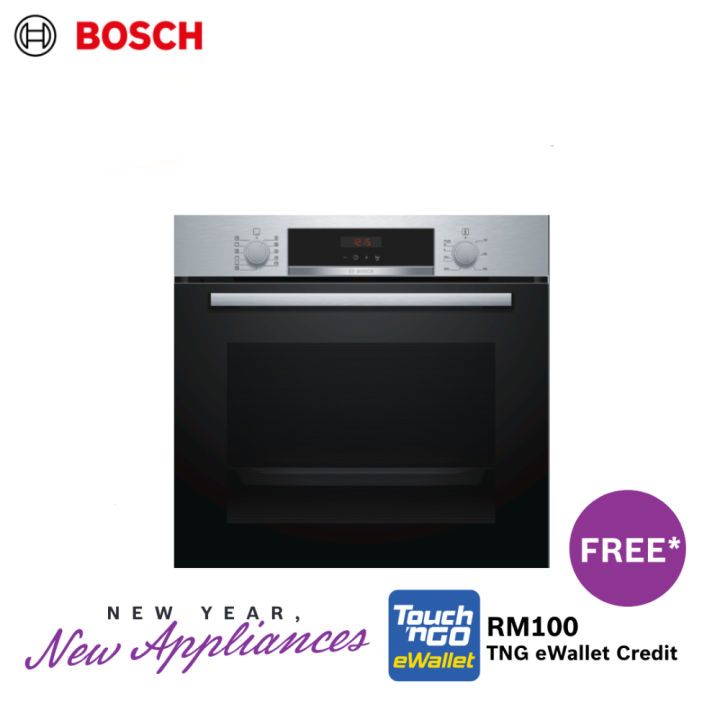 Bosch Series 4 71L Built-in Oven, Pyrolytic Cleaning - HBA574BS0A | Lazada