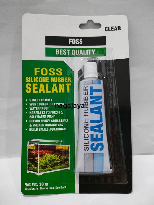 Lem kaca aquarium FOSS silicone rubber sealant 70 gr lem kaca sealant aquarium lem aquarium ...