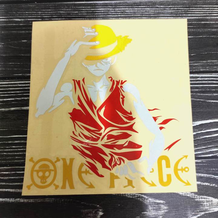 Luffy One Piece Cutting Sticker Variasi Motor Mobil Stiker Reflektif ...