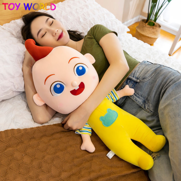 70cm big size JJ Cocomelon JoJo Plush Toy bus baby yellow clothes doll ...