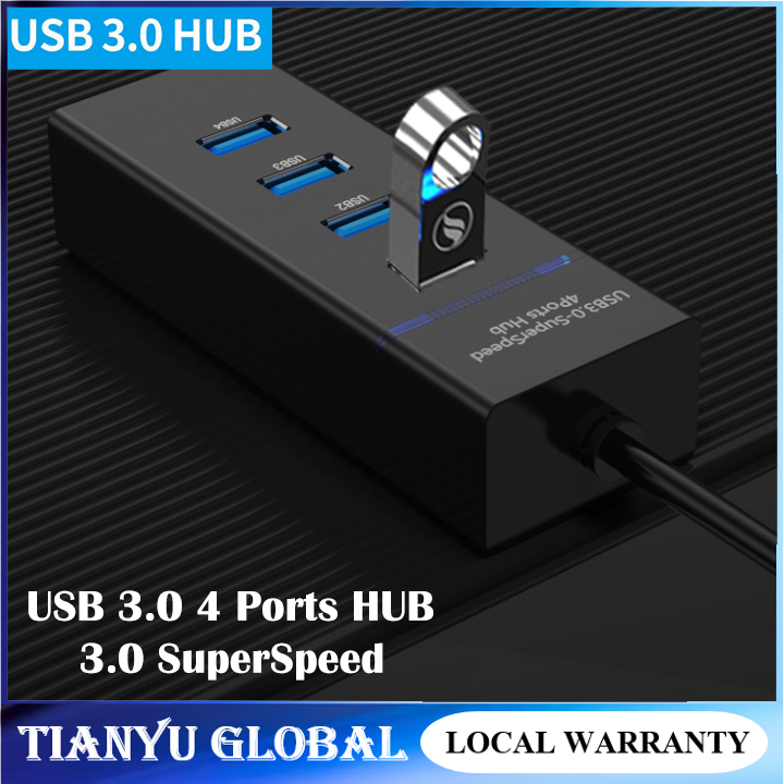 【SG READY STOCK】 USB HUB 3.0 SuperSpeed 4 Ports Hub / 5Gbps 4 in 1 USB ...