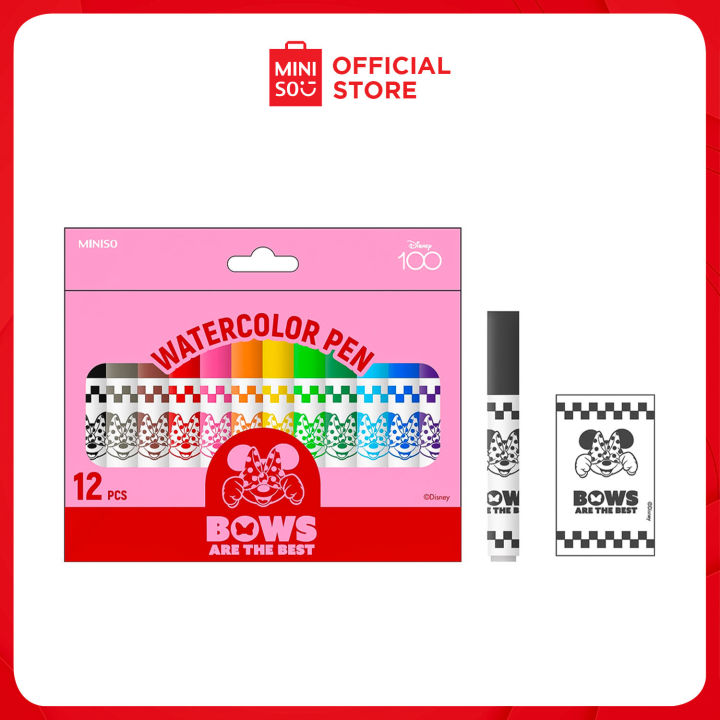MINISO Disney 100 Smile Faces Collection Marker (12 Pcs, Minnie ...