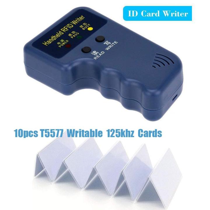 11 In 1 Handheld 125KHz RFID ID Card Writer/Copier Duplicator + 10pcs ...