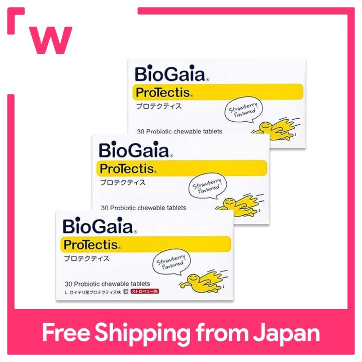 BioGaia biogaia Reuteri Protekutis 30 capsules x 3 boxes Strawberry ...