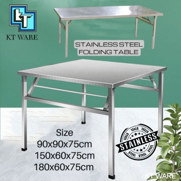 ♪KT WARE STAINLESS STEEL FOLDING TABLE BANQUET TABLE FUNCTION TABLE ...