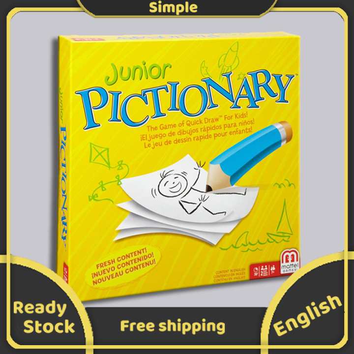 Pictionary Classic Board Game For Family Party Game Ages 6+ 3 or more ...