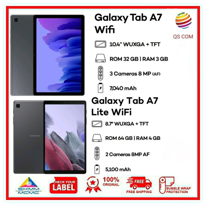 [100% Original] Samsung Tab A7 WiFi T500(3+32gb)/Tab A7 Lite (SM-T220 ...