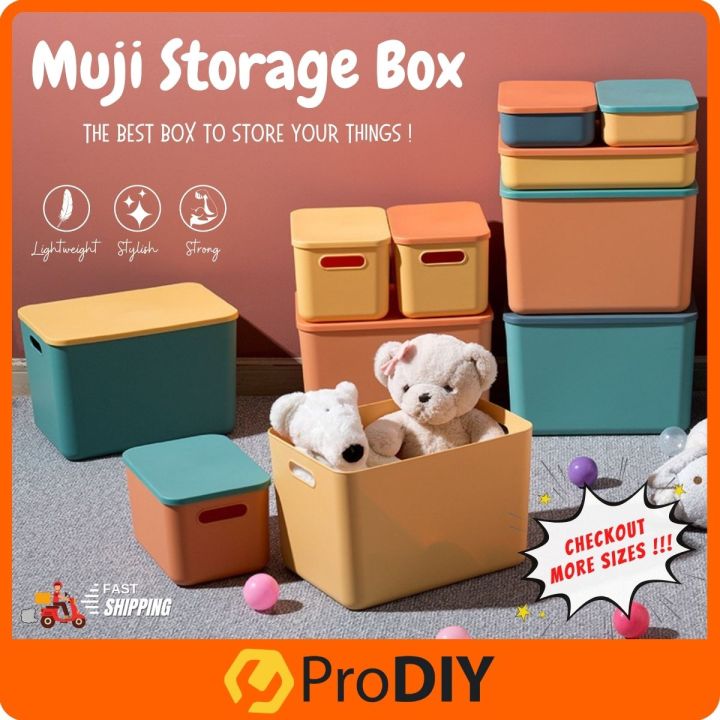Muji Japan Korean Style Storage Box Free Lid High Quality Plastic ...
