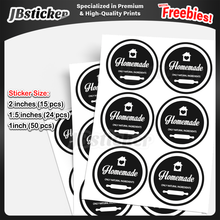Homemade Sticker Labels for Packaging, Gift Stickers, Handmade Product ...