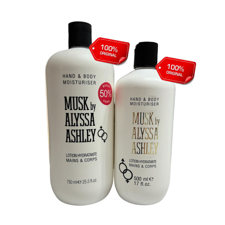 Musk by Alyssa Ashley Lotion 500ml / 750mL - Hand and Body Moisturizer ...