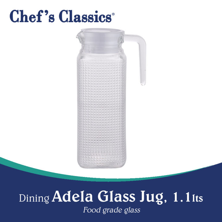 Chef's Classics Dining Adela Glass Jug / Pitcher, 1.1lts | Lazada PH