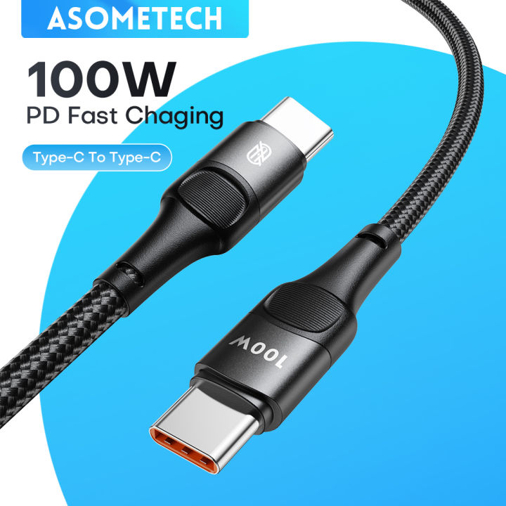 ASOMETECH PD 100W 60W USB C To USB Type C Cable Cord Quick Charge 4.0 5A Fast Charger For Huawei ...