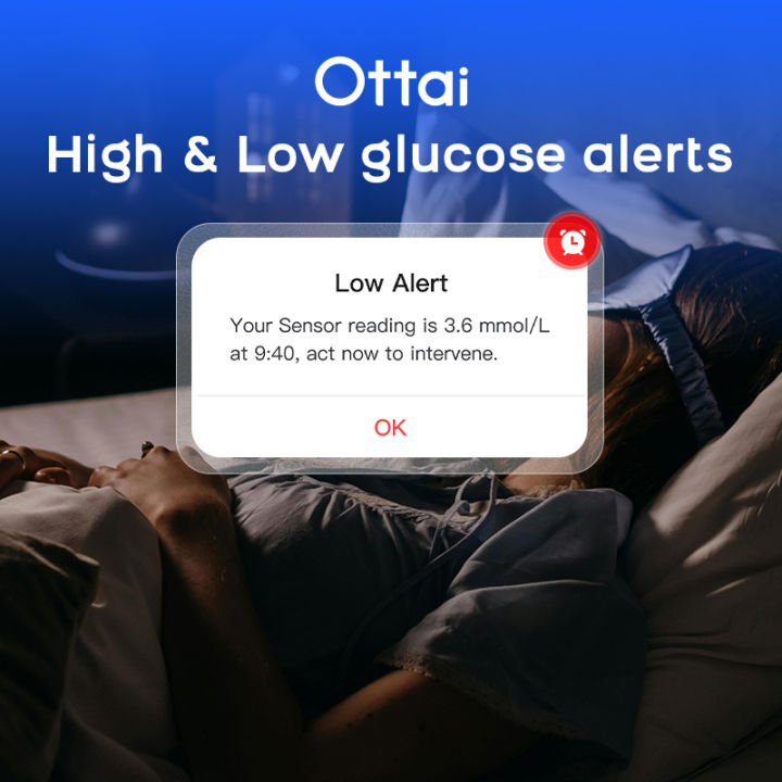 Ottai CGM Continuous Glucose Monitoring Kit 14 DaysX24H Blood Glucose ...
