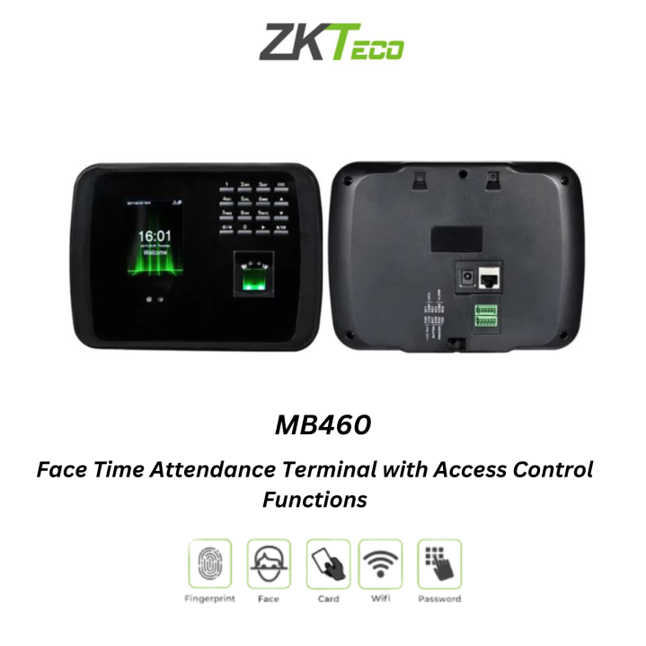 Face Time Attendance Terminal with Access Control Functions ZKTECO (MB460) | Lazada PH