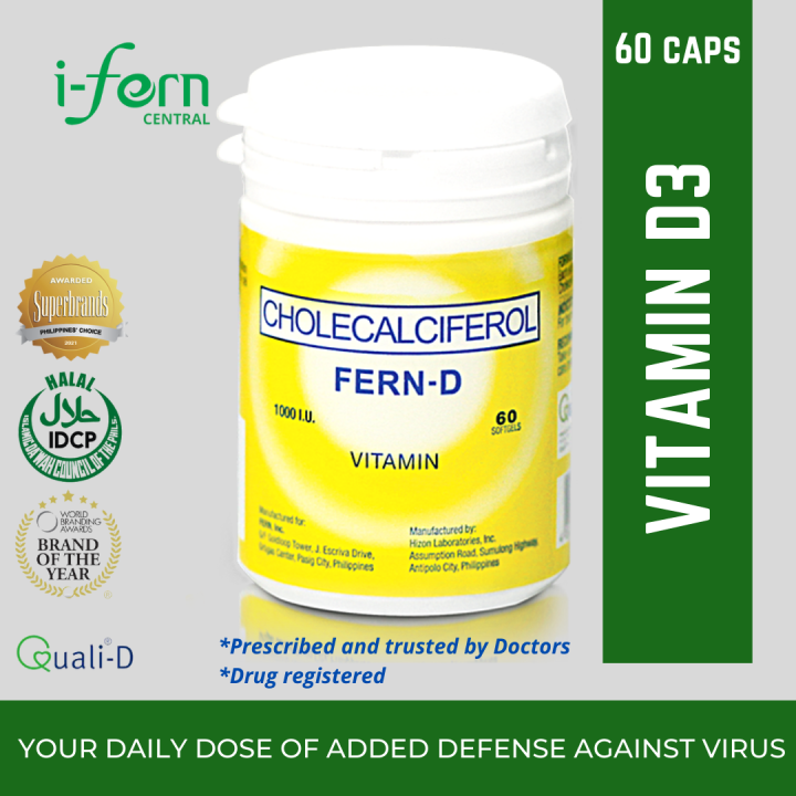 i-FERN D/ FERN D (Vtamin D3) 60 Softgel Capsules | Lazada PH